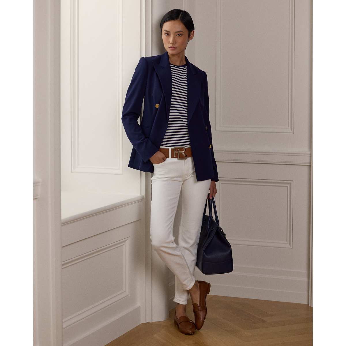 RALPH LAUREN Ralph Lauren Camden Double-Breasted Wool Crepe Jacket